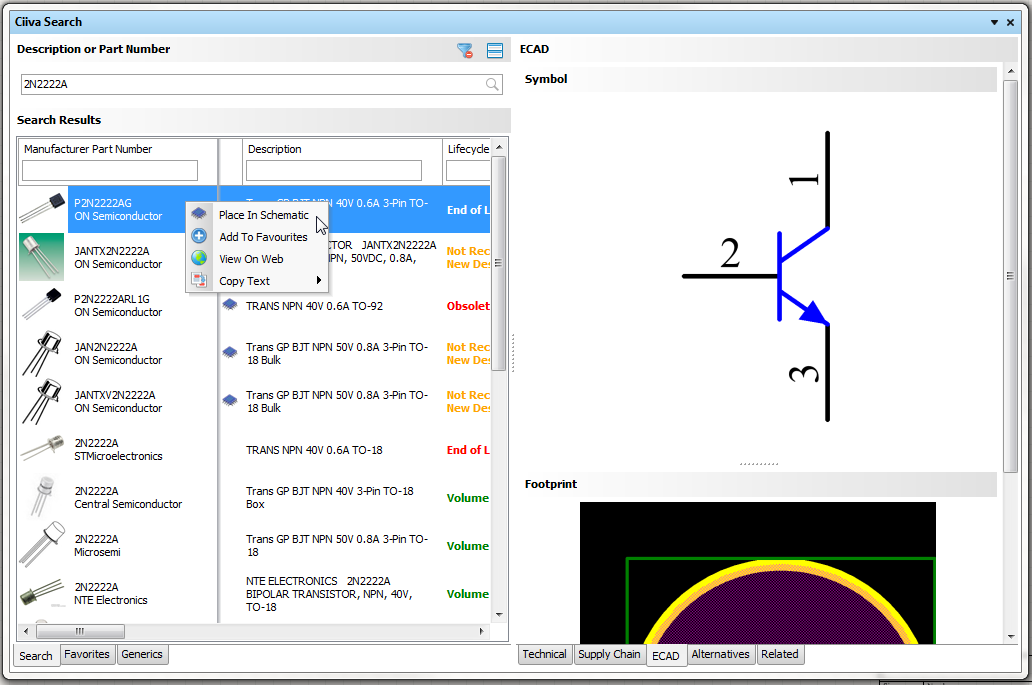 Altium PCB Designer: Ciiva SmartParts Search, Analysis & Management Pricing