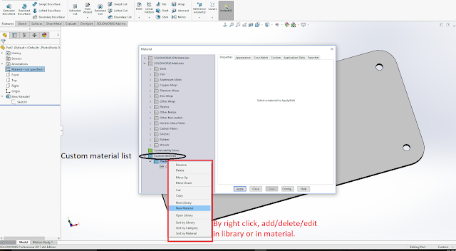 Design Tech Academy: Add material to part in Solidworks