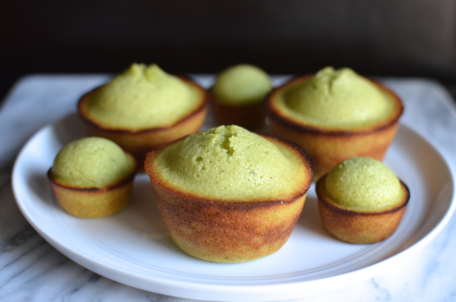 Playing with Flour: Matcha financiers...with white or milk chocolate ...