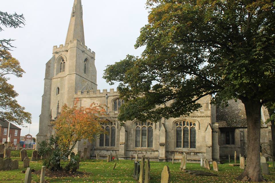 Martin Brookes Oakham: St Laurence Church with the leaning tower ...