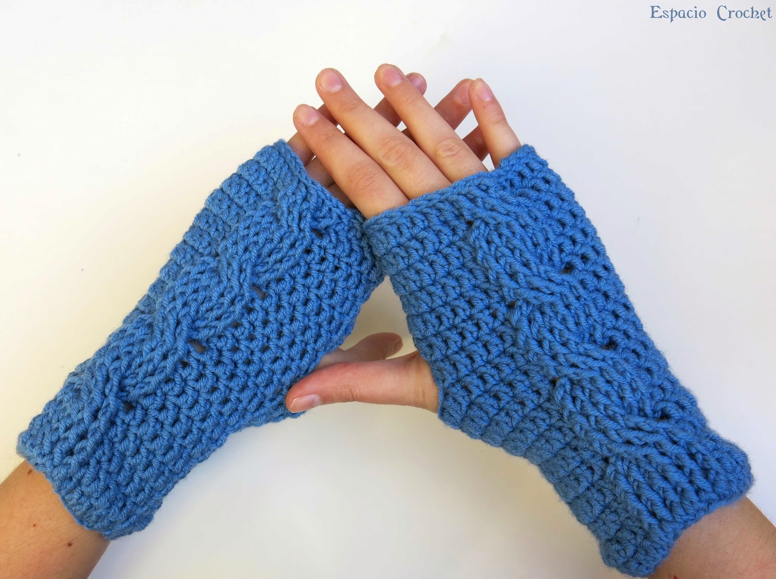Espacio Crochet: Mitones con ochos
