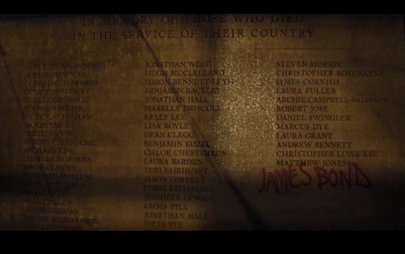 Books 'n' More: James Bond's Spectre: The Memorial Wall