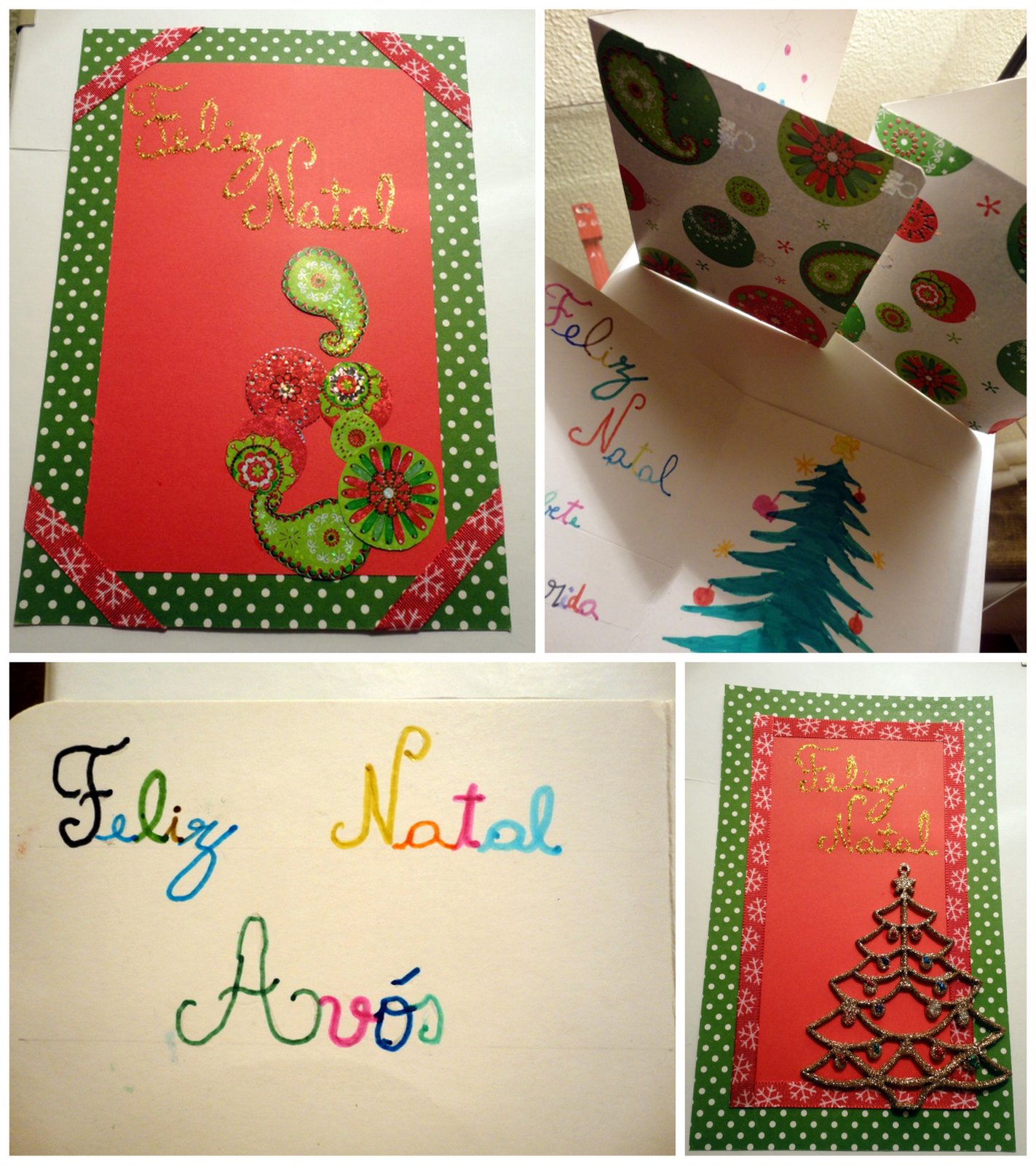 Walking on Sunshine: Postais de Natal feitos á mão / Handmade Christmas ...