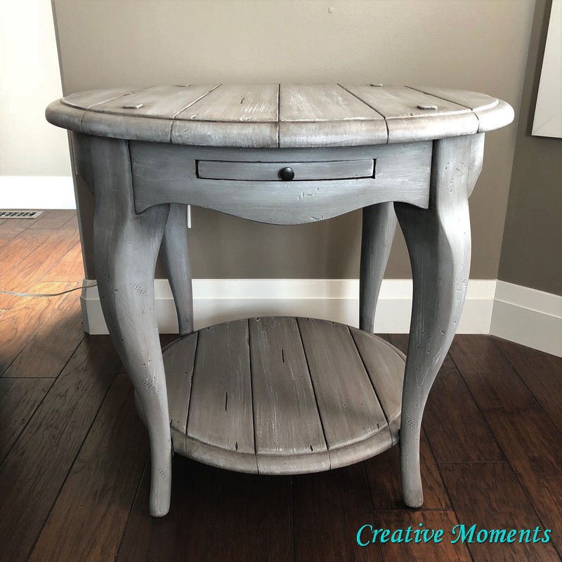 Farmhouse Rustic Grey Accent Table