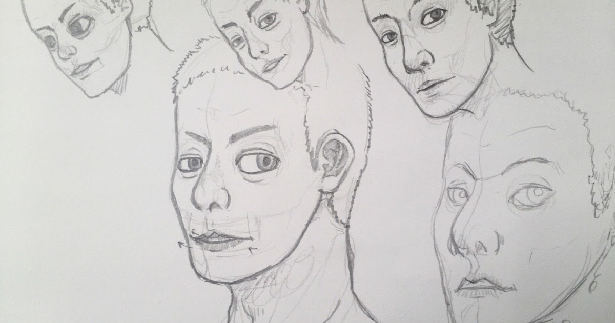 With no definite idea: practice to drawing faces