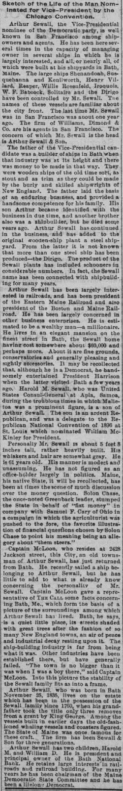 AnceStory Archives: Arthur Sewall of Bath Maine