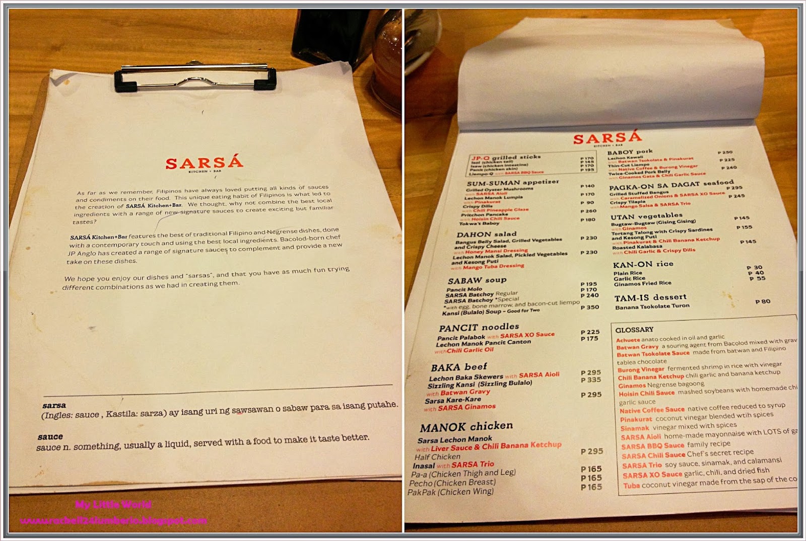 Sarsa Kitchen + Bar | My Little World by Mommy Rackell