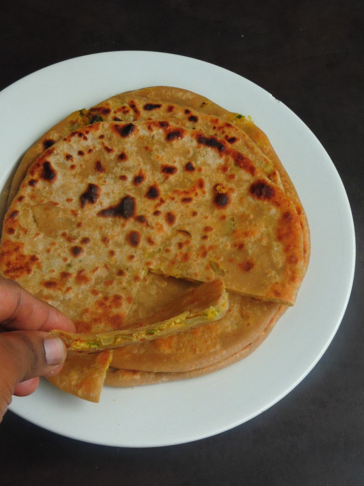 Priya's Versatile Recipes: Bihari Sattu Ka Paratha/Sattu Rotti