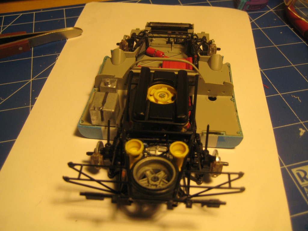 24th-scale: 917 K Gulf Oil: Chassis and HRM motor completed