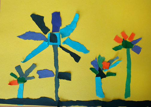 bitz n' bytz ......: Torn Paper Flower Collage