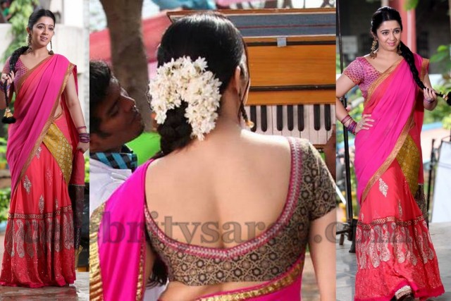 Charmi Silk Deep Neck Blouse - Saree Blouse Patterns