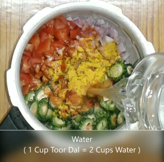 bitter gourd toor dal | kakarakaya kandi pappu - Special Desi Recipes ...