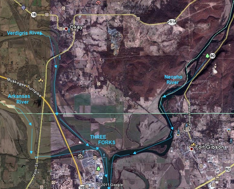 Tulsa Gentleman: Sepia Scenes - Three Forks at Muskogee