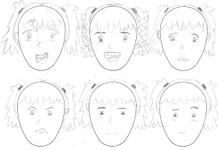 Geometry and Arts: 2017-18. Comic. Face expressions