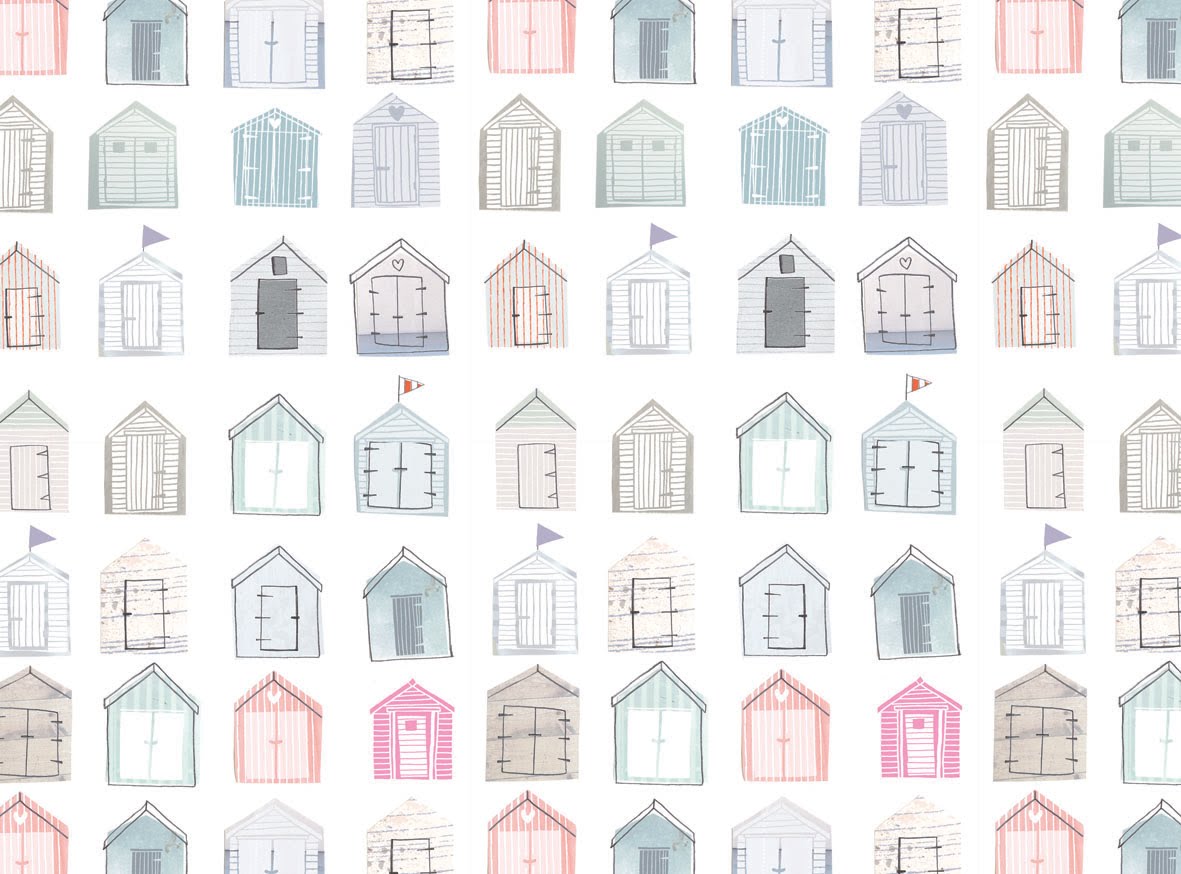 Anja Fee Illustration: Beach Huts Pattern Making