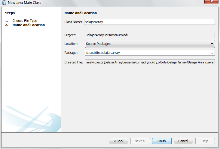 TUTORIAL PROGRAM JAVA ARRAY SEDERHANA - TEKNIK INFORMATIKA