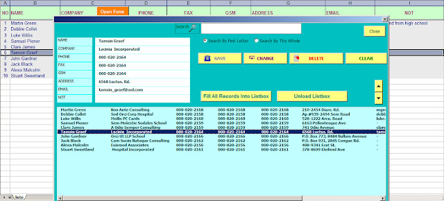 A Simple And Useful Userform (Address Book) | New Ideas For Computer & Software