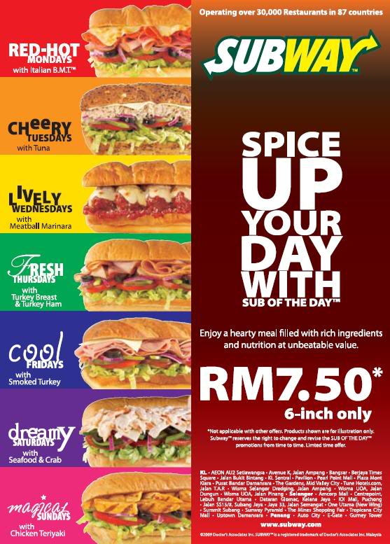 EWTO x JZ.World_: Subway Malaysia Buy 1 Free 1 Promotion (NO coupon ...