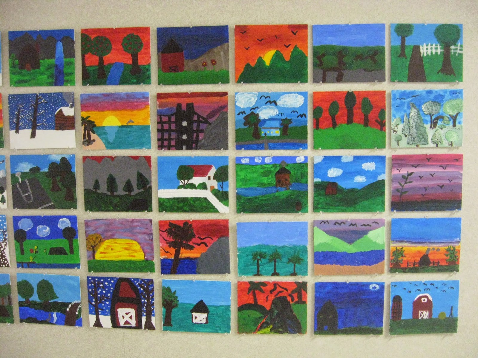 Miss Young's Art Room: 6th Grade Landscape Paintings