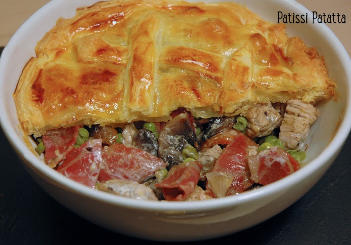 patissi patatta: Ramequins feuilletés, poulet et légumes