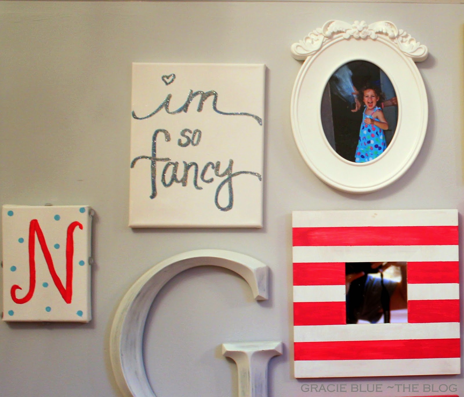 Gracie Blue : I'm so Fancy.... {Easy DIY Glitter Canvas Art}