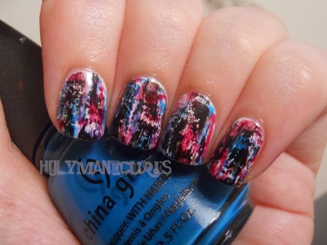Holy Manicures: Streaky Distressed Nails.
