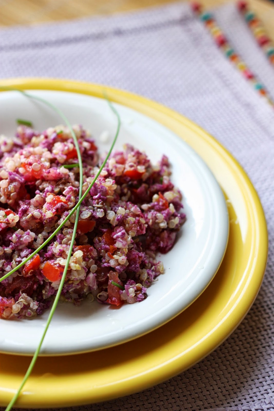 Les petits plats de Rose: Taboulé de chou-fleur violet à la violette