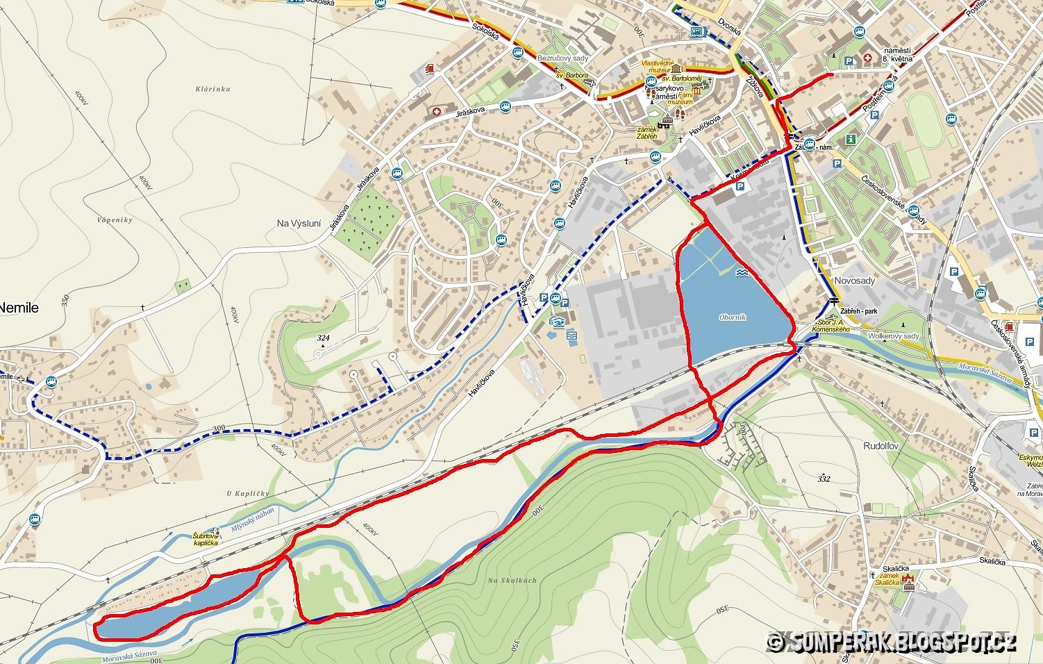 Šumperák na cestách: Moravská Sázava u Zábřeha a nemilský bagr