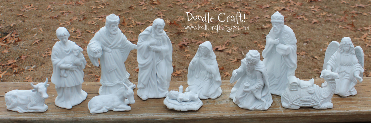 Porcelain White Nativity Set
