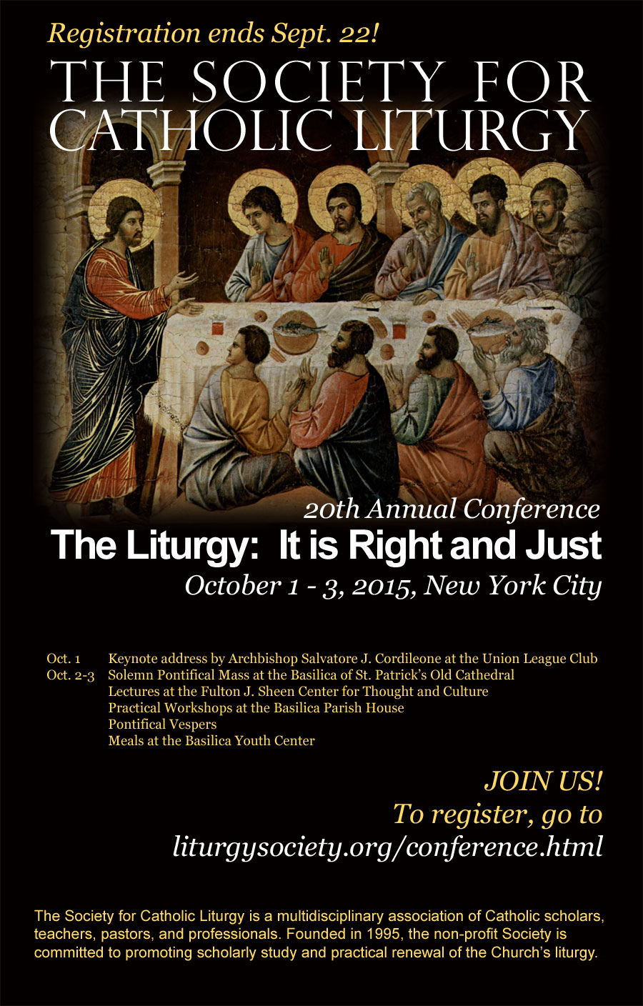 New Liturgical Movement: Complete Speakers List Announced - Society for ...