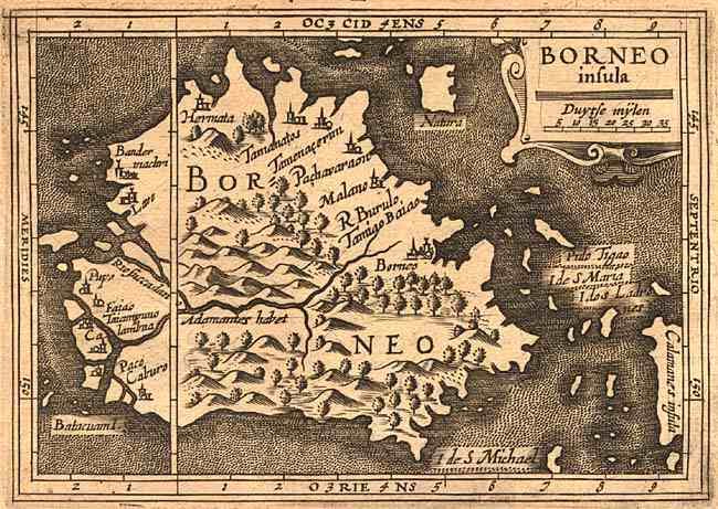 Borneo History: Old Borneo Map