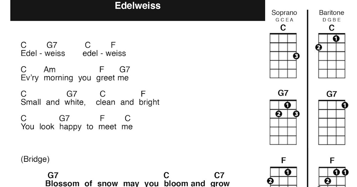 edelweiss - the sound of music (6 chords)