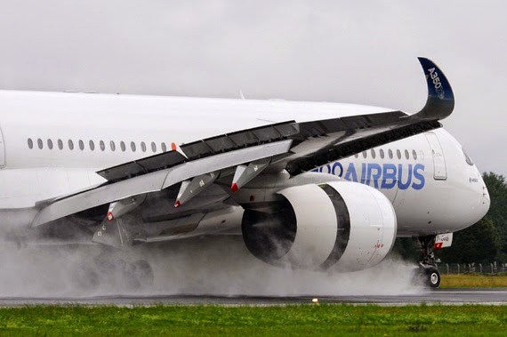 A350 XWB News: A350 prototype first time in Austria because it was raining.