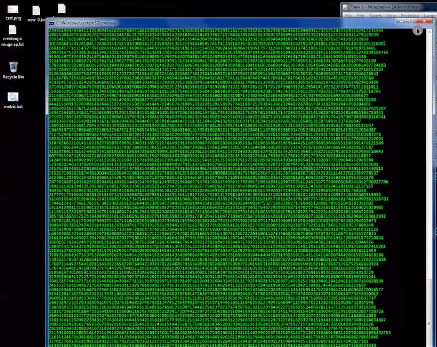 How to create MATRIX in cmd