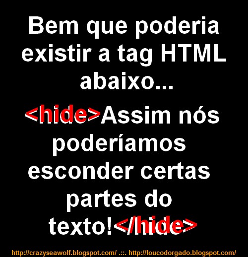 Como Esconder Um Texto Sem Usar Javascript Crazyseawolf S Blog