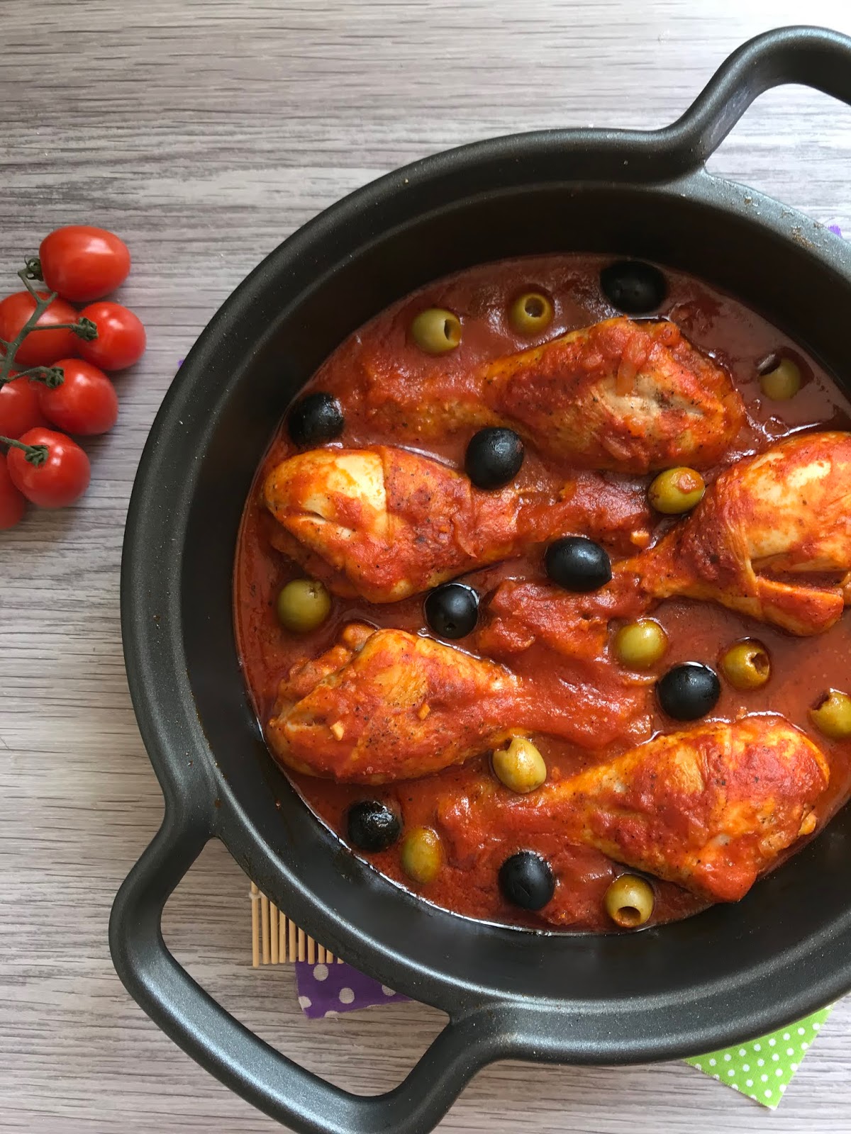 Pollo con aceitunas al estilo provenzal (con vídeoreceta). Reto CocinArte