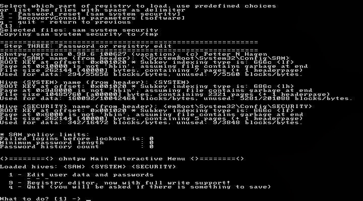 Resetowanie/Łamanie hasła administratora Offline NT Password & Registry ...