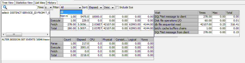 MiDBA: Displaying Oracle 10046 Trace File in SQL developer