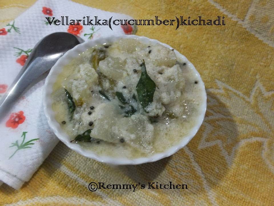 Remmy's Kitchen: Vellarikka Kichadi/Cucumber in coconut yogurt gravy