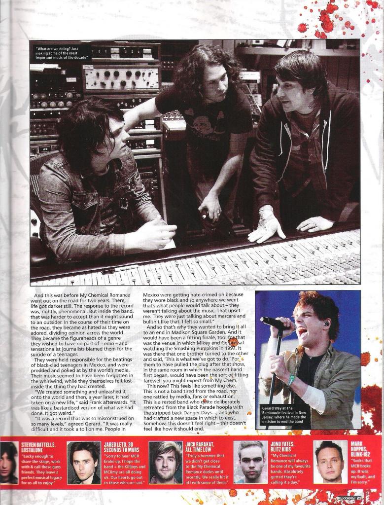 Emily Blame: Kerrang’s Issue with MCR article