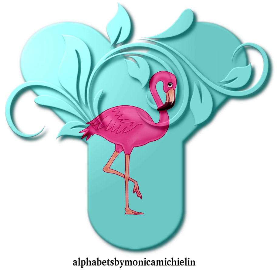 M. Michielin Alphabets: ALFABETO FLAMINGO PNG, FLAMINGO ALPHABET PNG, # ...