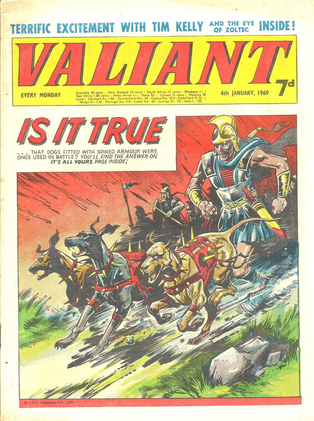 Jamie on the wing: valiant comic 4th january 1969