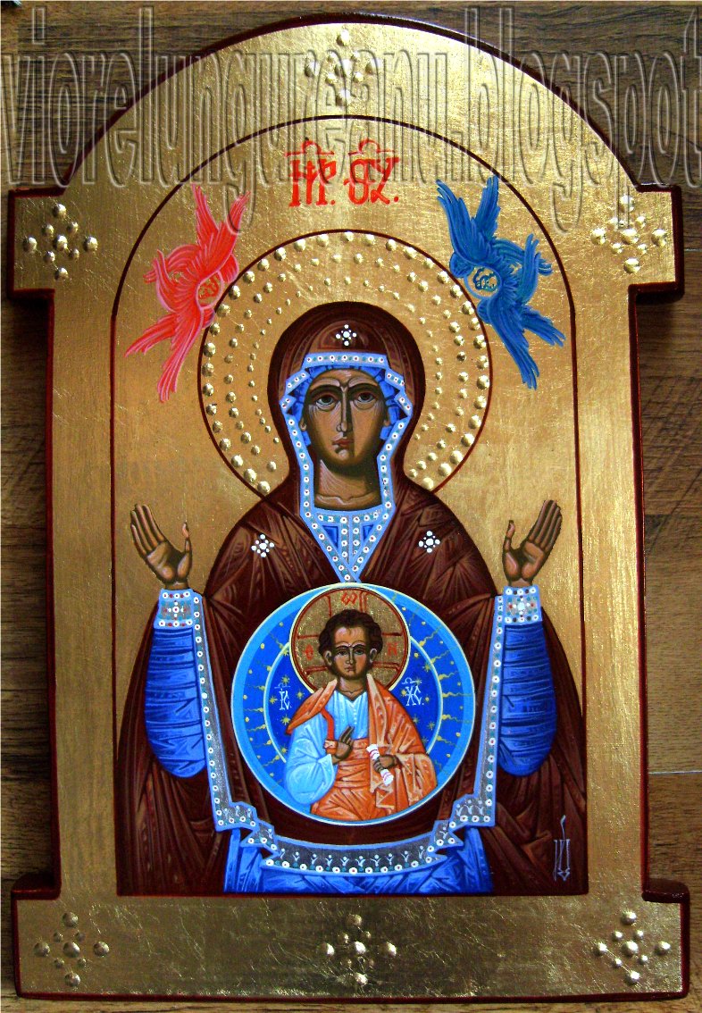 ICOANE ORTODOXE PE LEMN: Maica Domnului Oranta