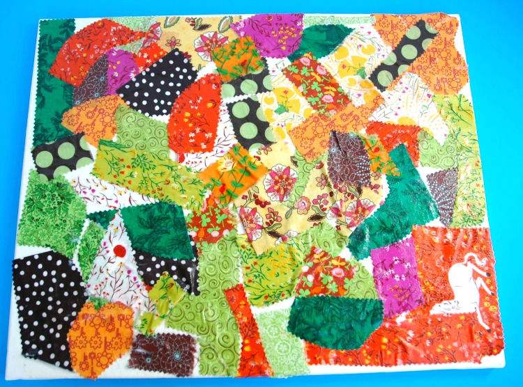 Fall Fabric Scrap Collage | What Can We Do With Paper And Glue