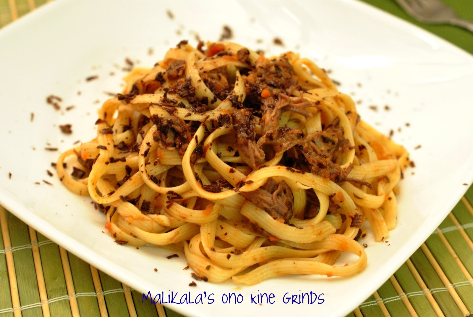 Malikala's Ono Kine Grinds: Short Ribs with Pasta
