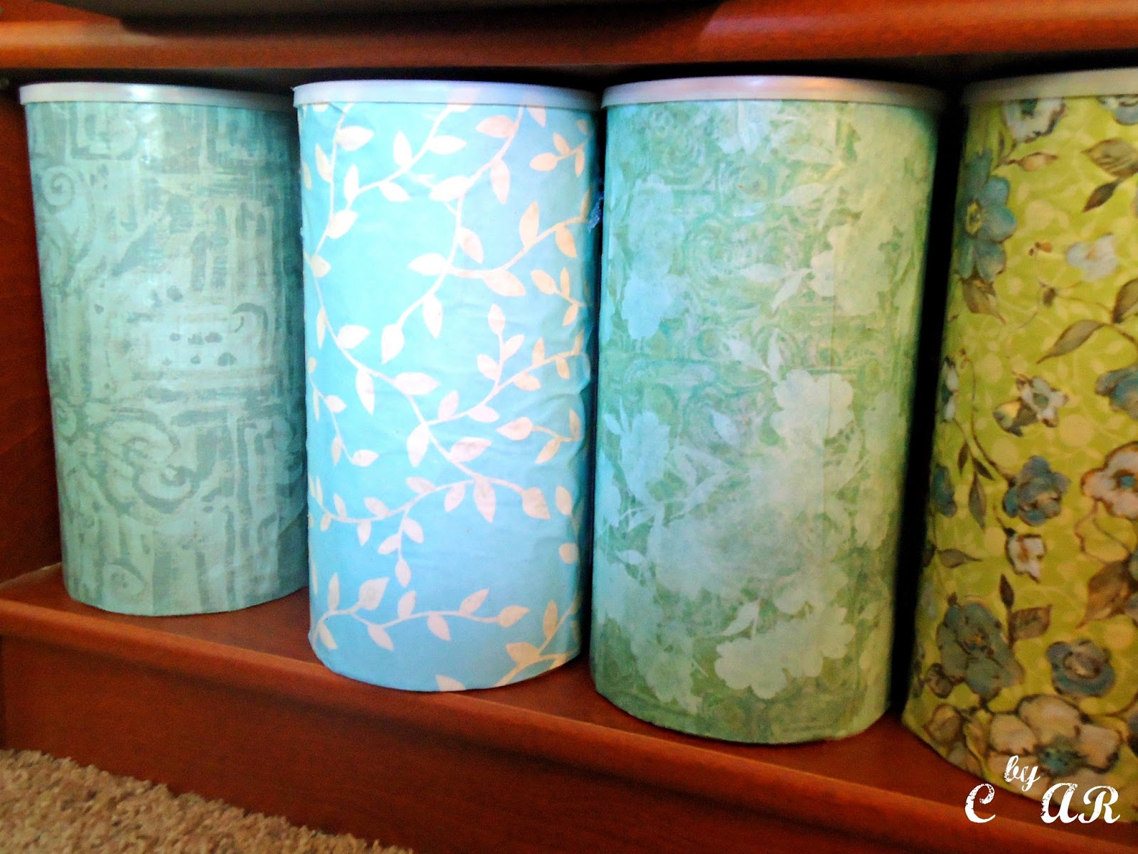 Creations by Alisha Rose: Mod Podge Storage Containers