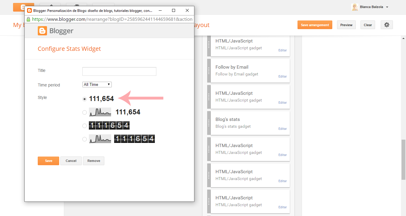 Cómo personalizar el contador de visitas blogger | Personalización de Blogs