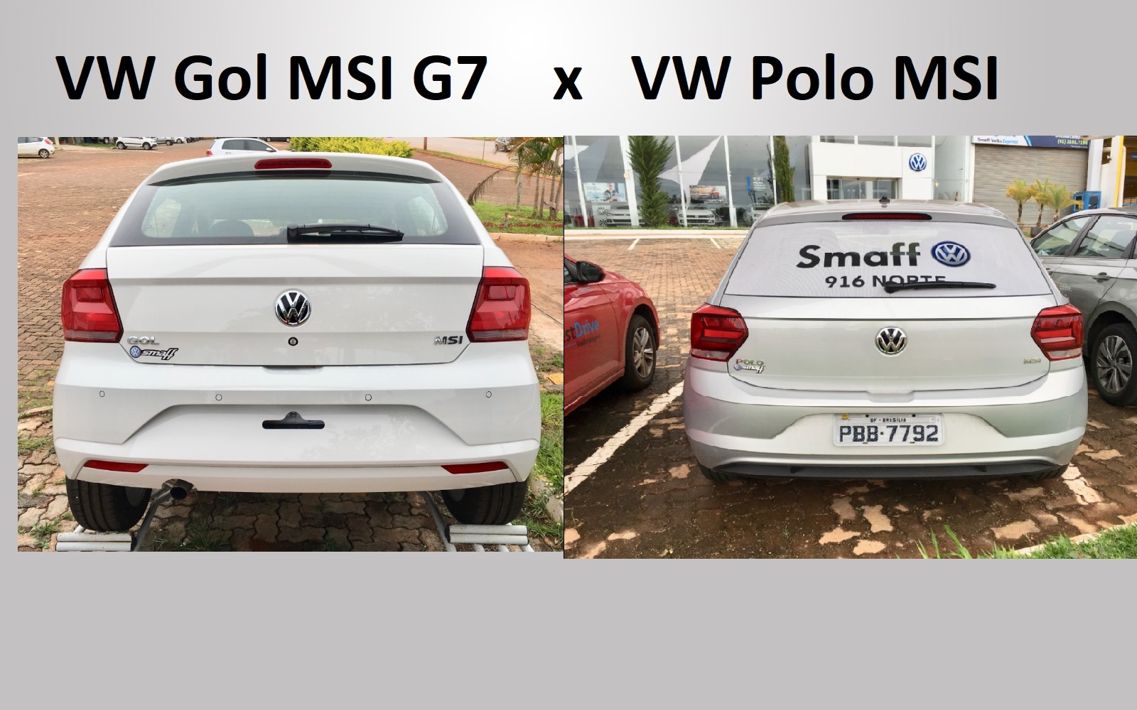 VW Polo 2018 x VW Gol G7 - comparativo de design exterior
