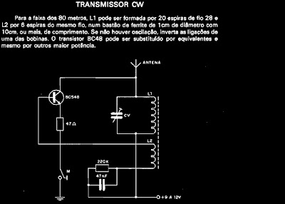 Eco Eletro Eletrônica.: TRANSMISSOR DE CW.