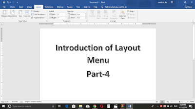 Introduction of Layout Menu | MS. Word-tutorial | #rsrajpro